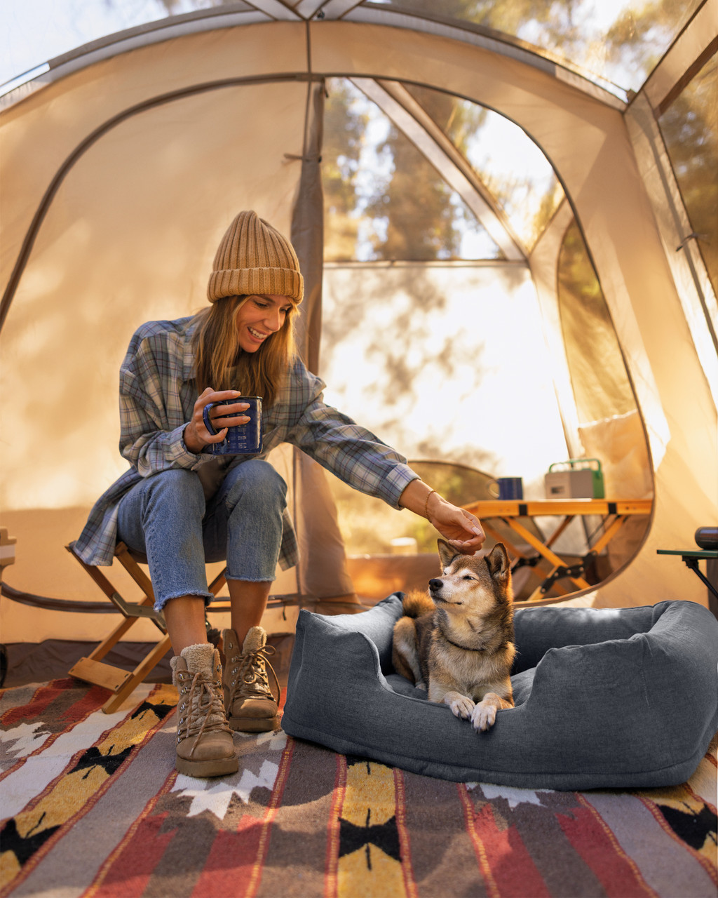 Inflatable Pet Bed With Hand Pump - Small - INTEX